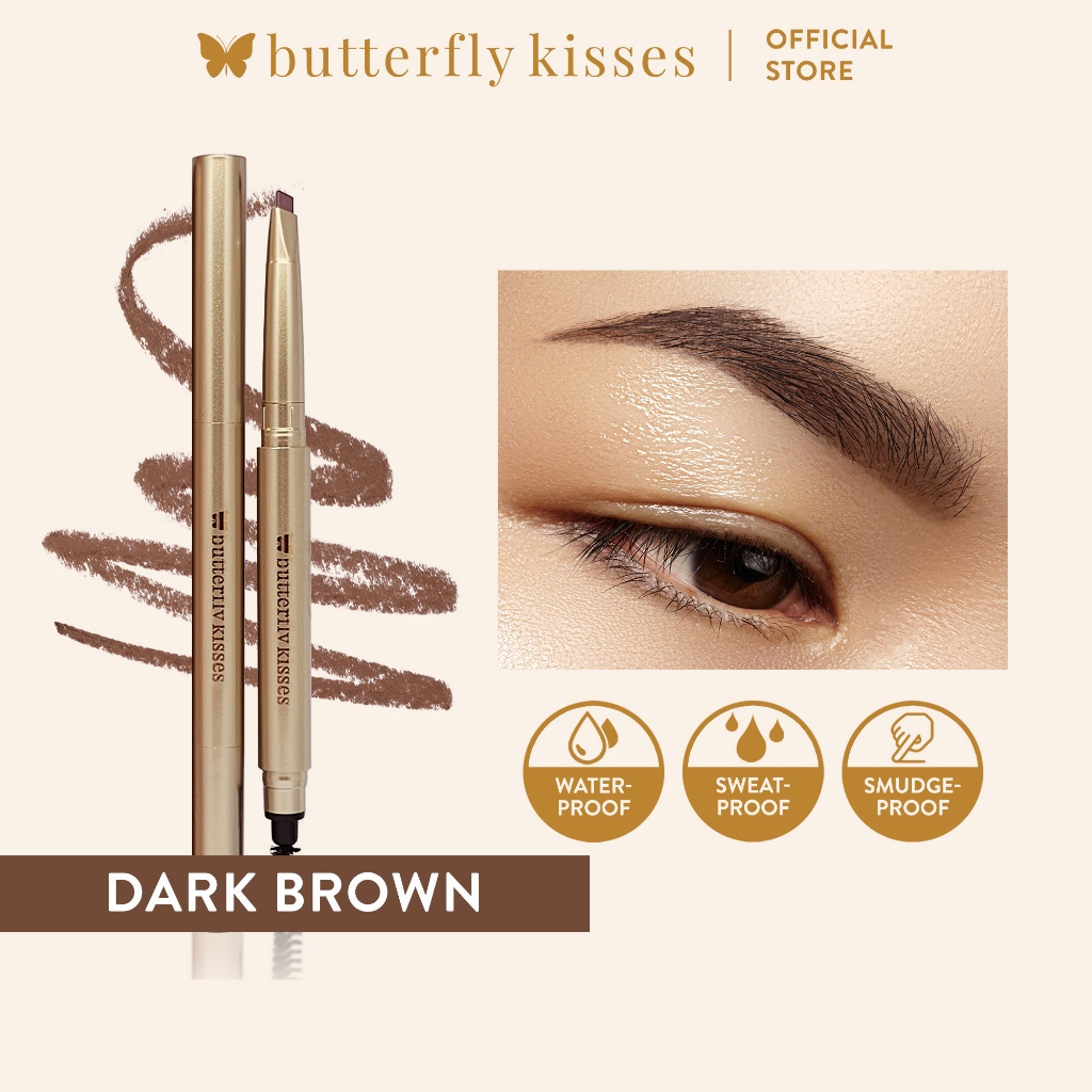 Butterfly Kisses Dark Brown Waterproof Eyebrow Pencil | Shopee Philippines