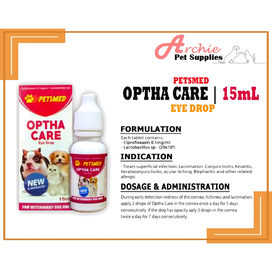 Petsmed OPTHA CARE Eye Drop | 15mL | Shopee Philippines