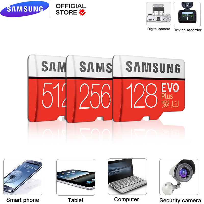 Samsung Evo Plus 128GB/256GB/512GB/1TB MicroSDXC MicroSD Card UHS-I U3 ...