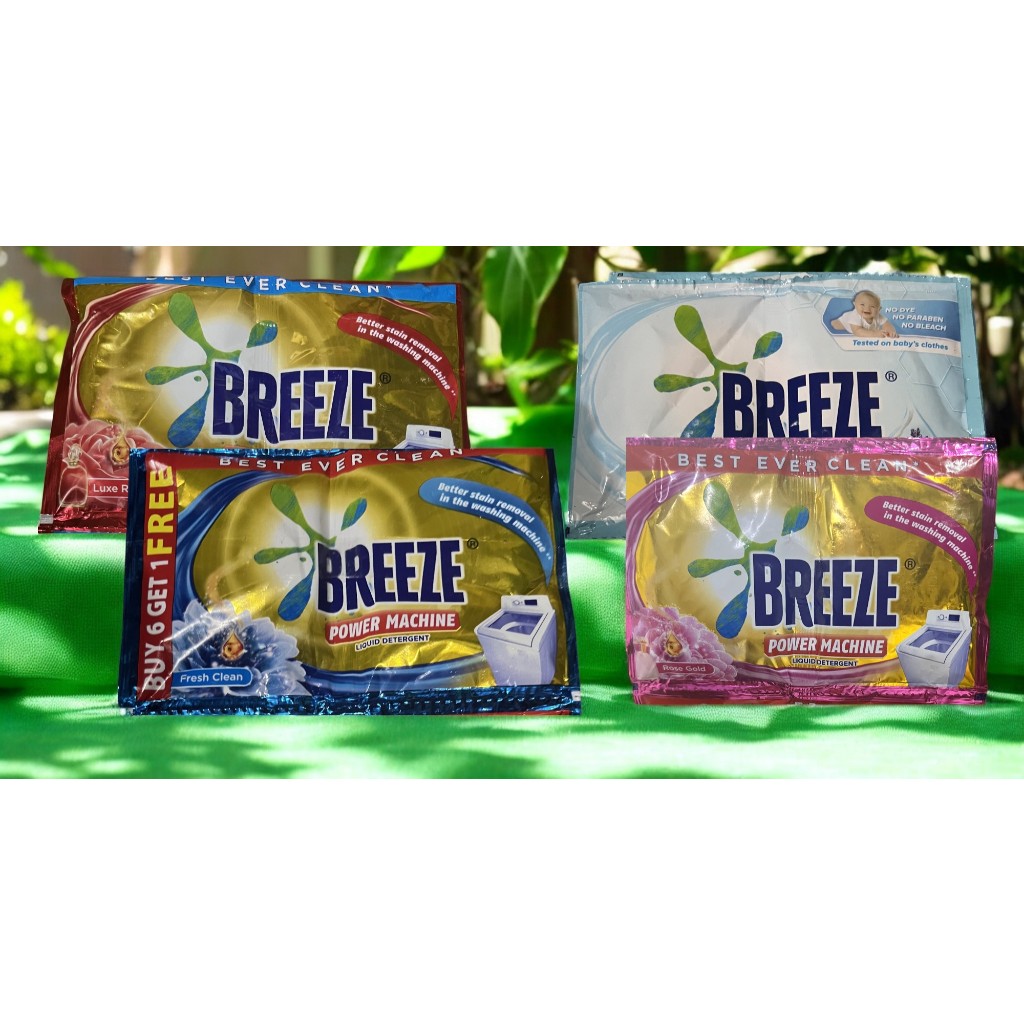 Breeze Power Machine Liquid Detergent 60g x 6pcs | Shopee Philippines