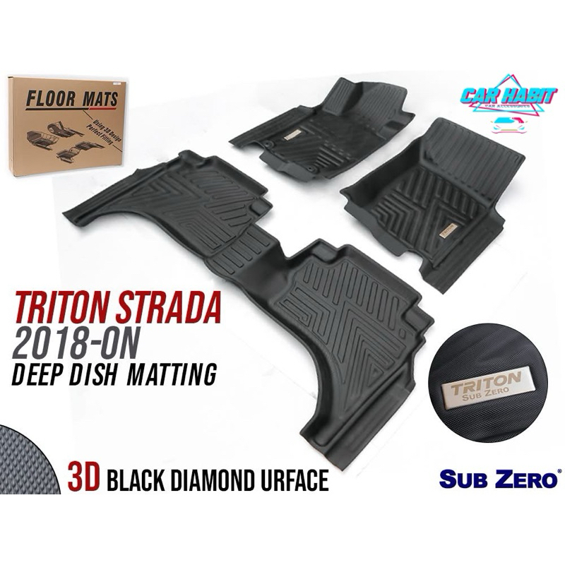Mitsubishi Triton Strada 2005 - 2019 Matting Sub Zero | Shopee Philippines