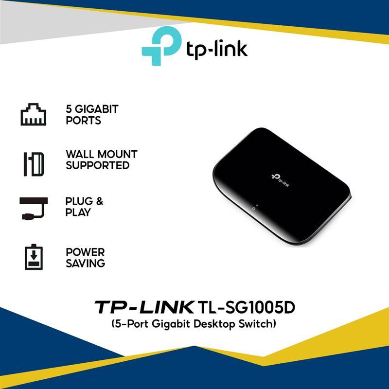 TPLINK TL-SG1005D 5-Port Gigabit Desktop Switch | Shopee Philippines