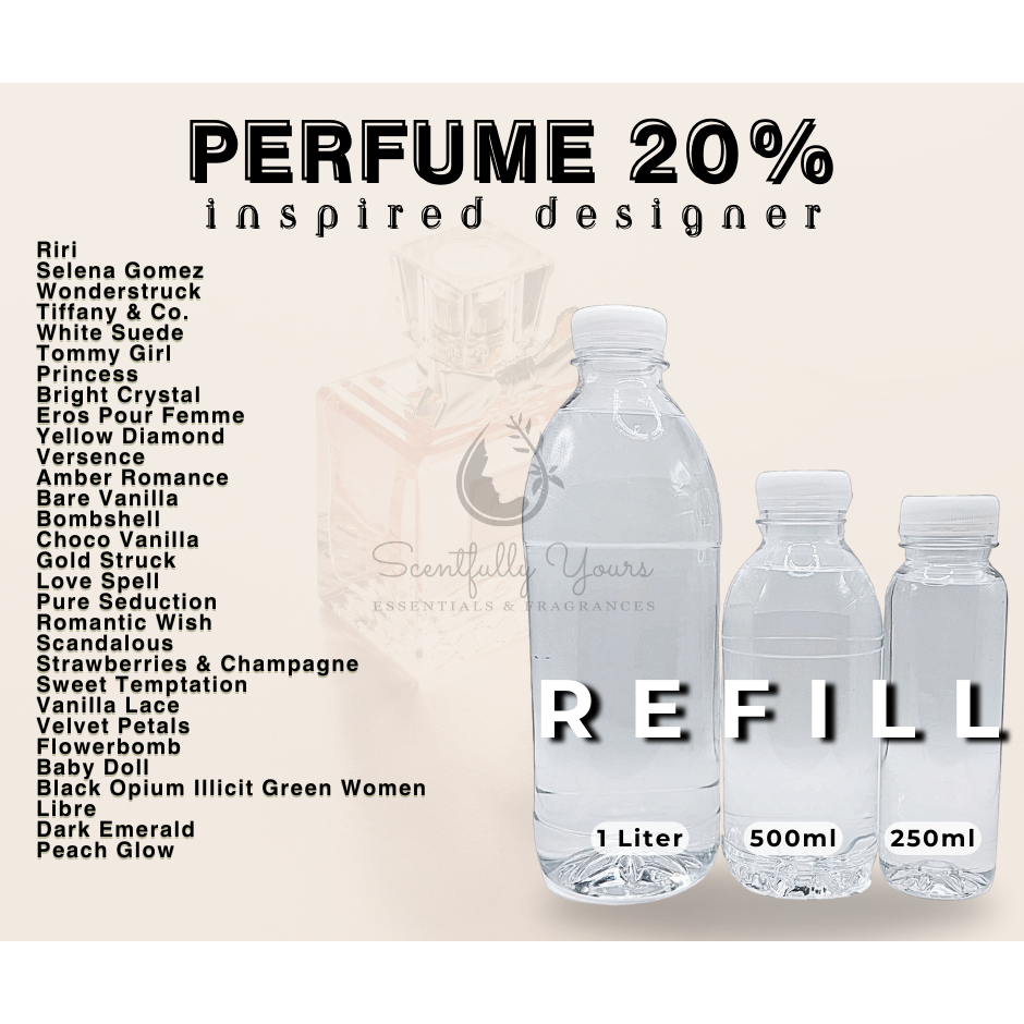 Inspired Perfume Refill 20% WOMEN (R-Z) 250ml, 500ml & 1 Liter | Shopee ...
