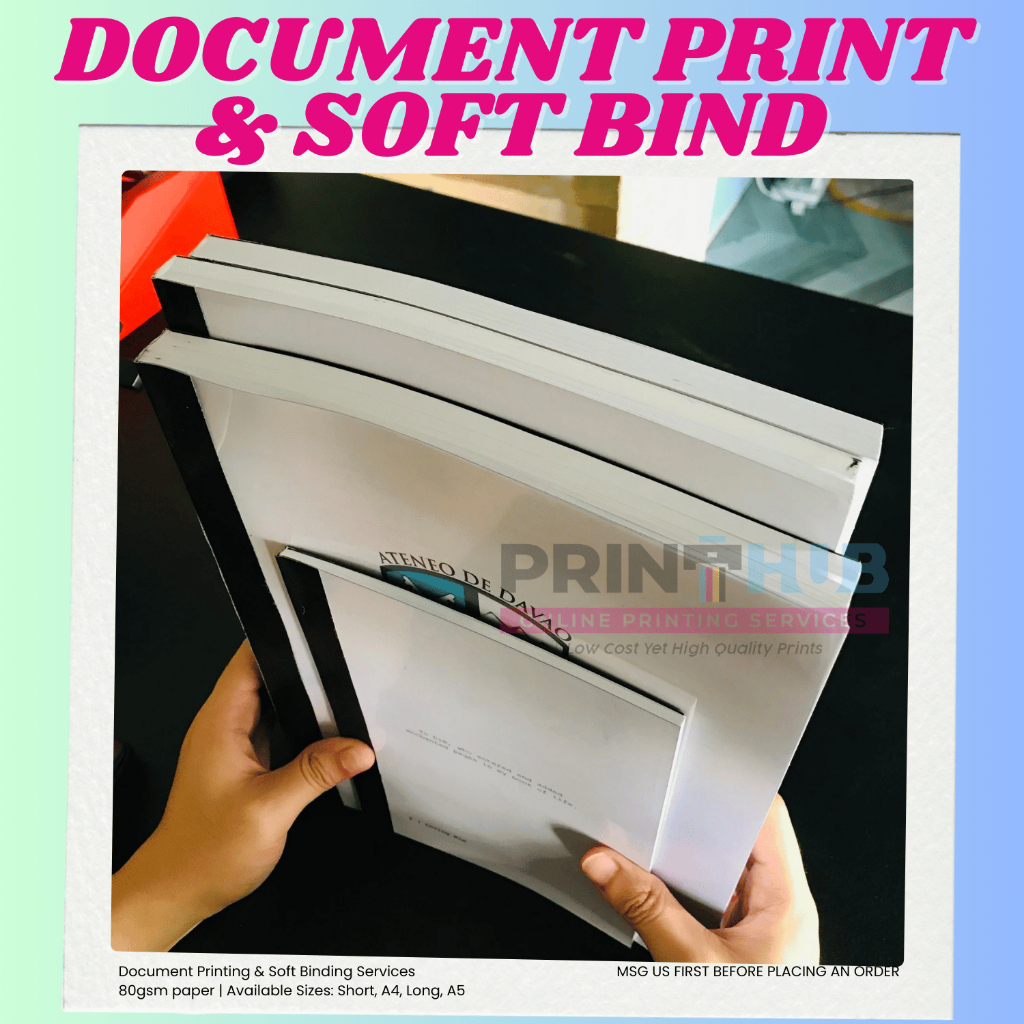 Soft Bind | Book Binding Services Only | Print Not Yet Included | Shopee Philippines