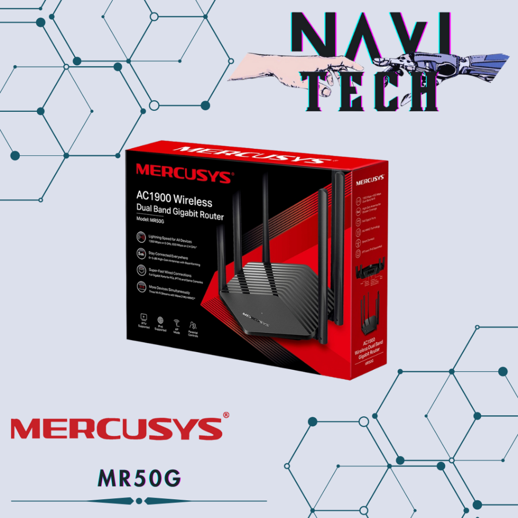 Mercusys MR50G AC1900 Dual-Band Wi-Fi Gigabit Router | Shopee Philippines