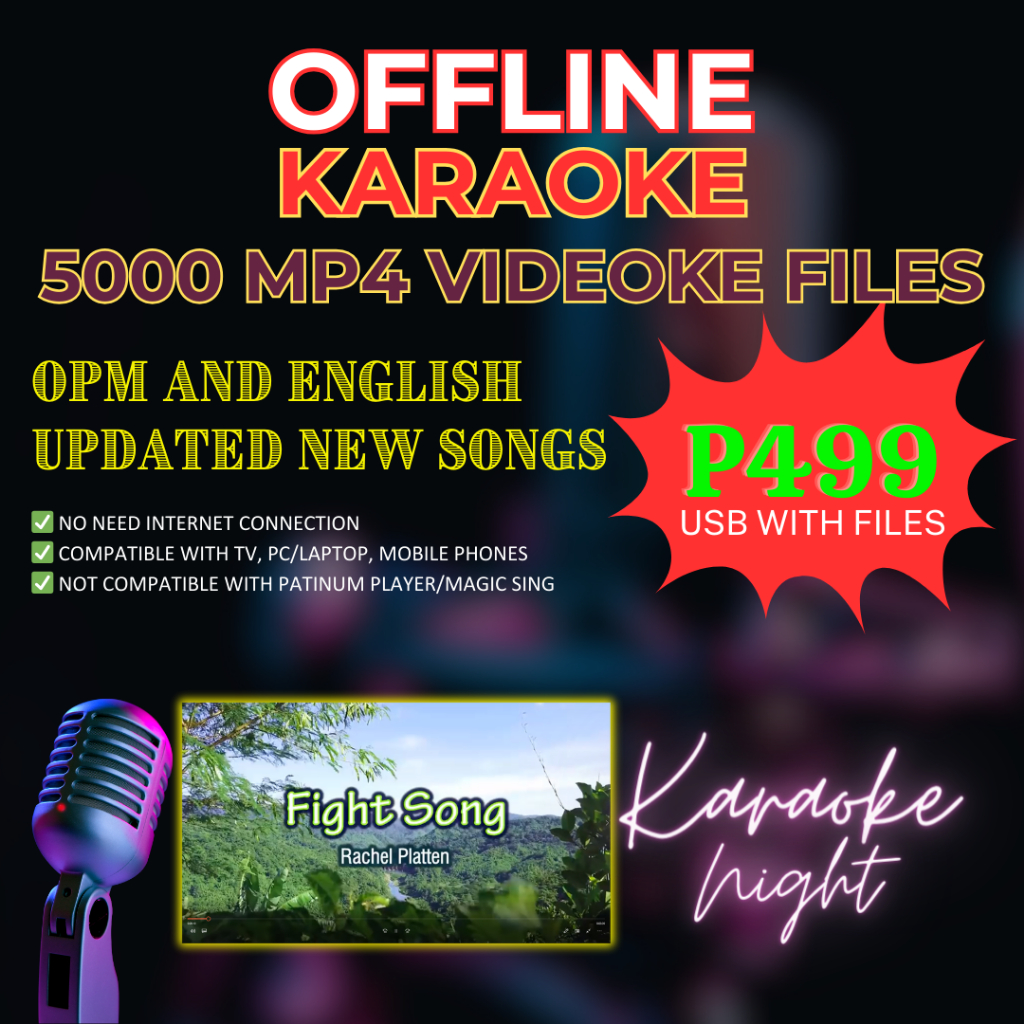 OFFLINE KARAOKE 5000 FILES | MP4 Quality | USB FLASHDRIVE WITH OTG ...