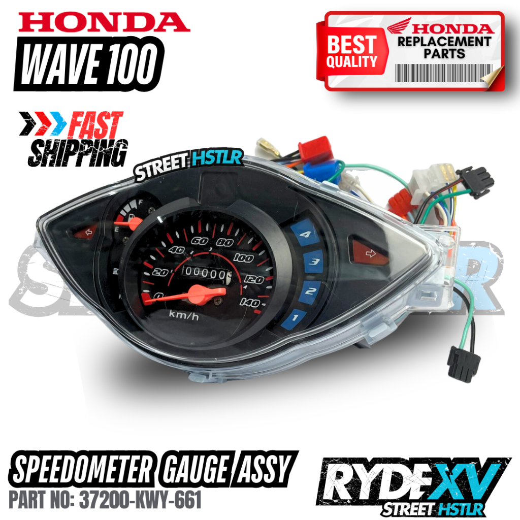 SPEEDOMETER GAUGE ASSY Honda Wave 100 (37200-KWY-661) | Shopee Philippines
