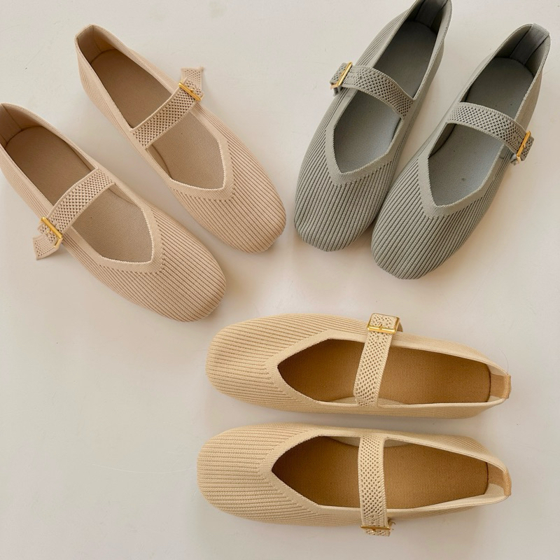 Tazanna Vee Women's Trending Knitted High Quality Mary Jane Doll Shoes ...