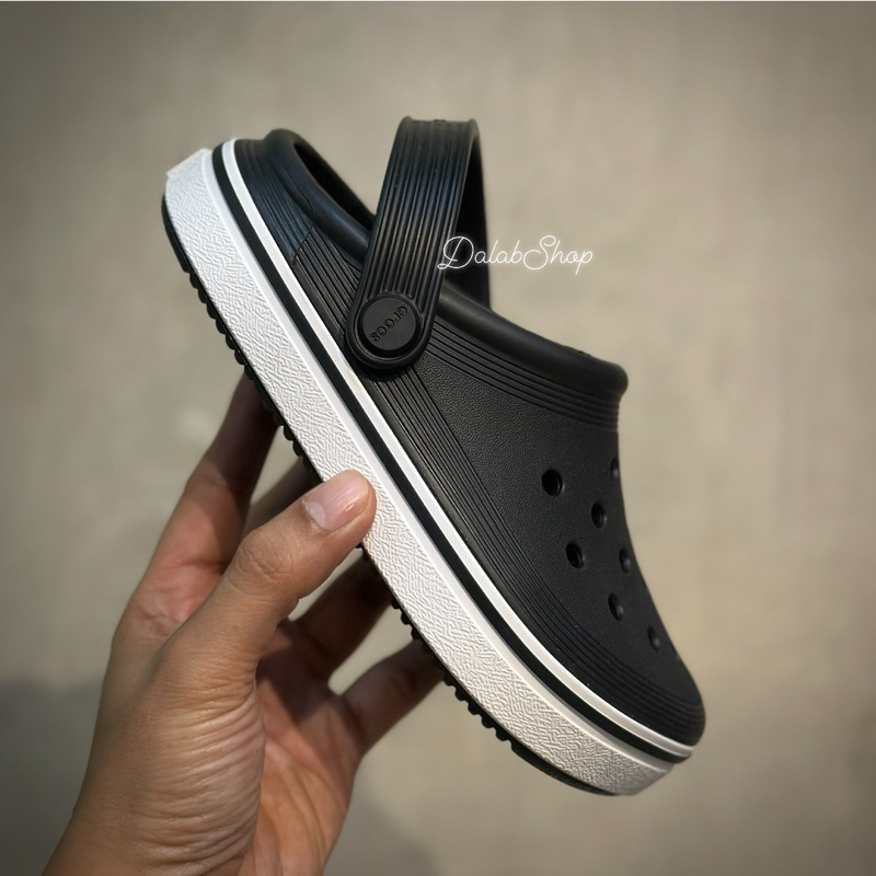 Original Crocs Kids Off Court Clog in Black | Shopee Philippines