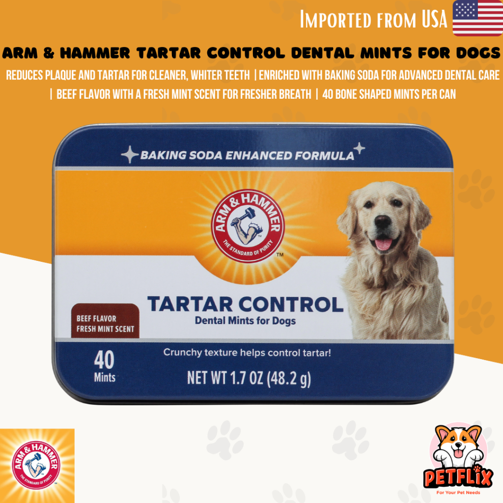 Arm & Hammer for Pets Tartar Control Dental Mints for Dogs Help Reduce ...