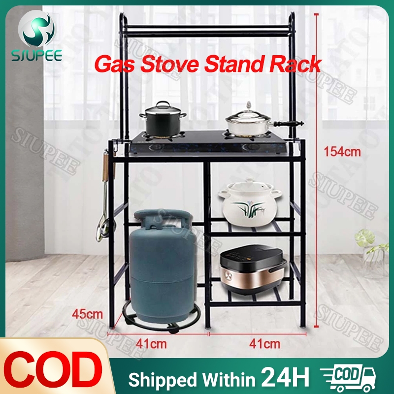 Gas Stove Stand Rack Heavy Duty Kitchen Organizer Storage Shelf Gas ...