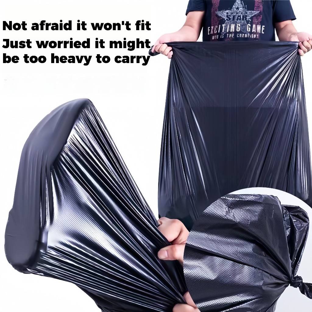 Best Seller! Makapal 100PCS 50L/100L Trash Bags - Tearproof Thick Black ...