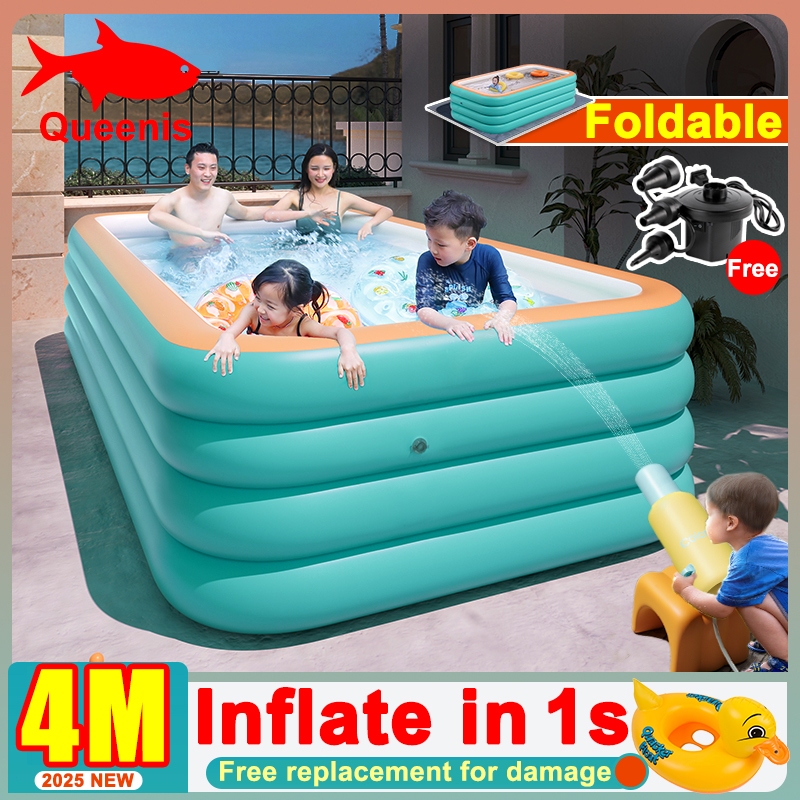 4M Thickening Swimming Pool Inflatable Outdoor For Kids Family Size ...