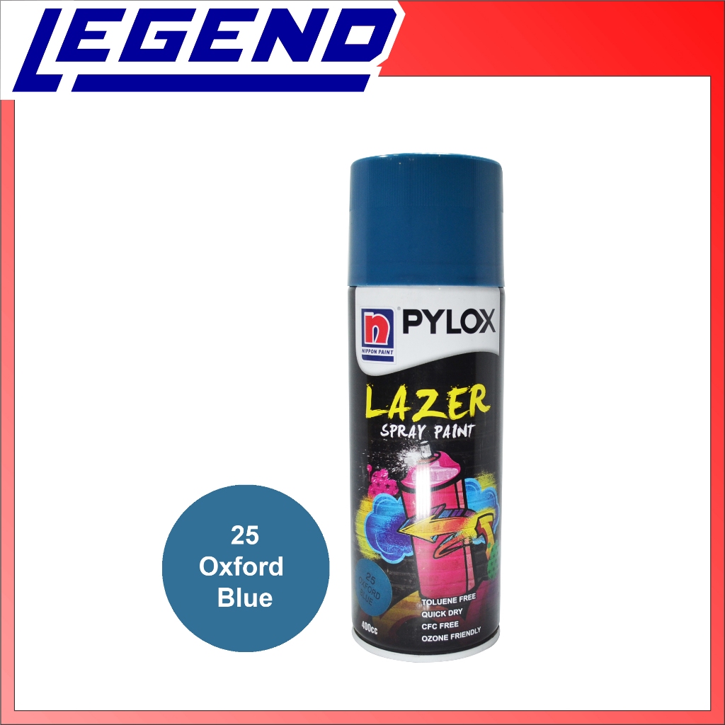Nippon Pylox Lazer Spray Paint Oxford Blue 400c.c (25) | Shopee Philippines