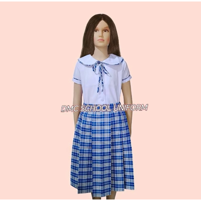 terno palda blue checkerd wlang jumper po | Shopee Philippines