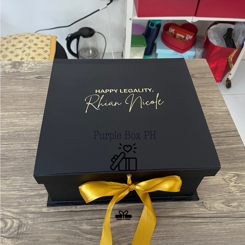 9x9x4 PERSONALIZE BOX GIFT BOX HARD BOX | Shopee Philippines