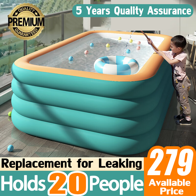 【Damage compensation】Inflatable Swimming Pool for Kids with Air Pump ...