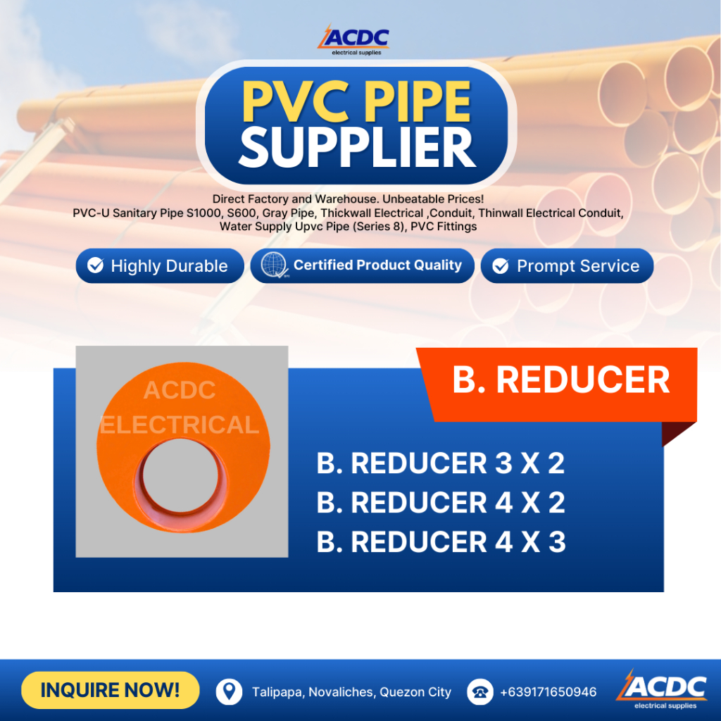 Bushing Reducer PVC Orange Pipe Fittings 2" 3" 4" for Sanitary Pipe ...