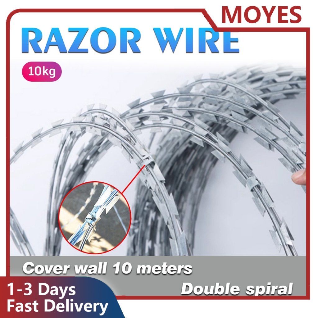 Combat Wire/Military Barbed Wire/Security Wire Heavy Duty | Shopee ...