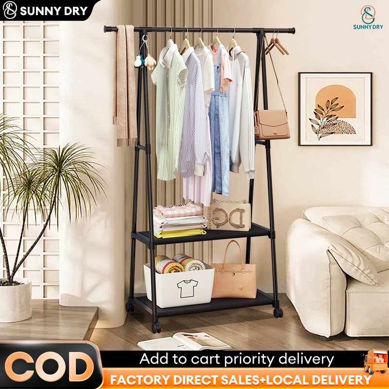 Multi Functional Sampayan Triangle Clothes Rack With Wheels Space ...