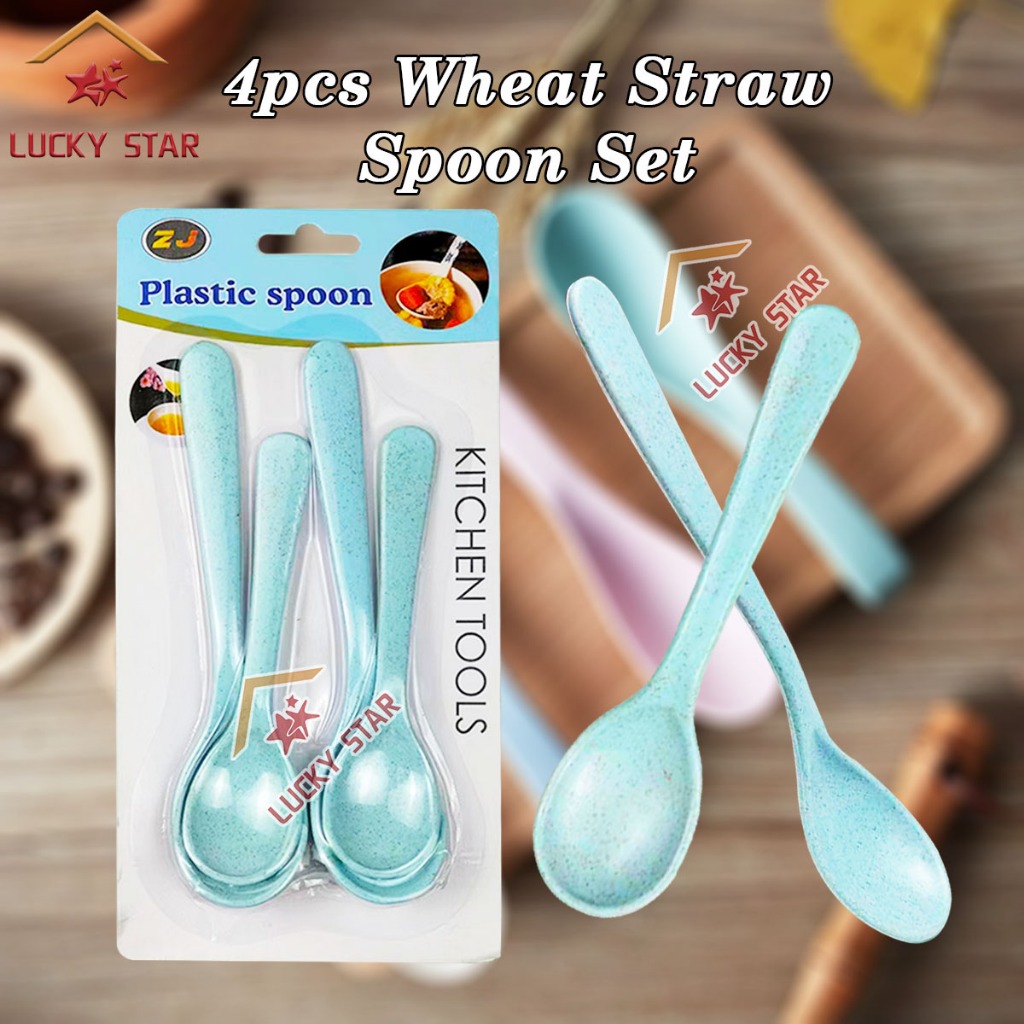 X-558 4PC Spoon Set Soup Spoon Plastic Chinese Spoon Congee Spoon ...