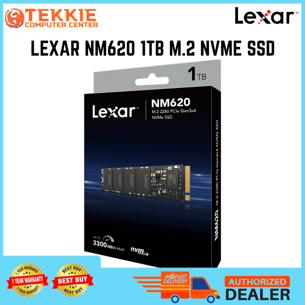 Lexar NM620 SSD 1TB I Lexar NM620 SSD 512GB PCIe Gen3 NVMe M.2 SSD ...