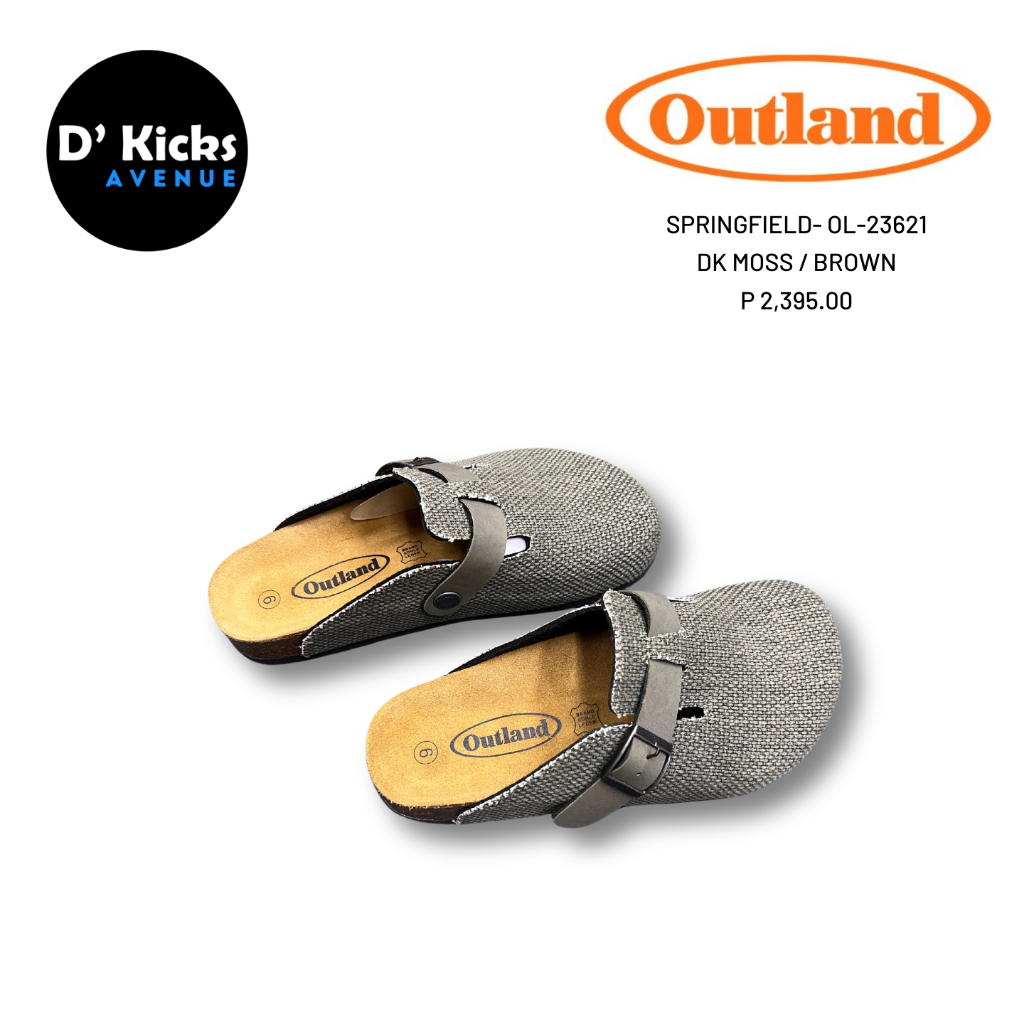 D kicks Avenue Outland Springfield Dark Moss Fab/ Brown Men's Sandals ...