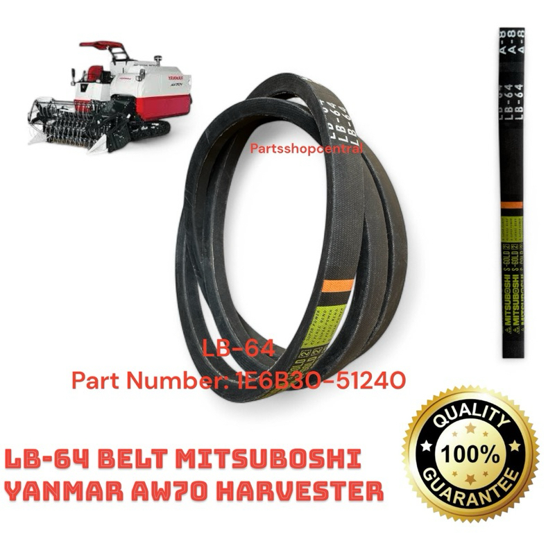 Lb-64 BELT Mitsuboshi yanmar AW70 Harvester | Shopee Philippines