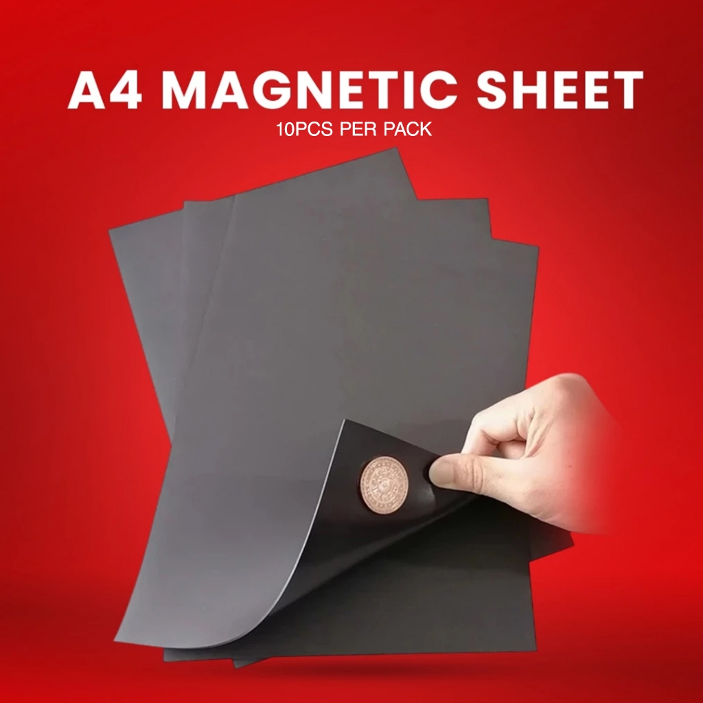 Magnetic Sheet A4 and 4R 10pcs with Adhesive and Non-Adhesive for DIY Ref Magnet | Shopee ...