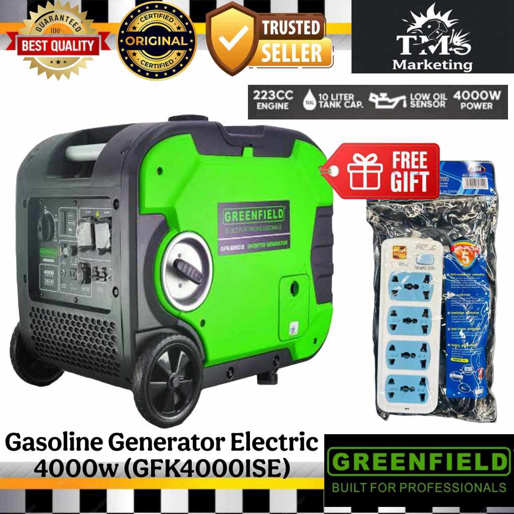 GREENFIELD Inverter Gasoline Generator Electric Start 4000w With Free ...