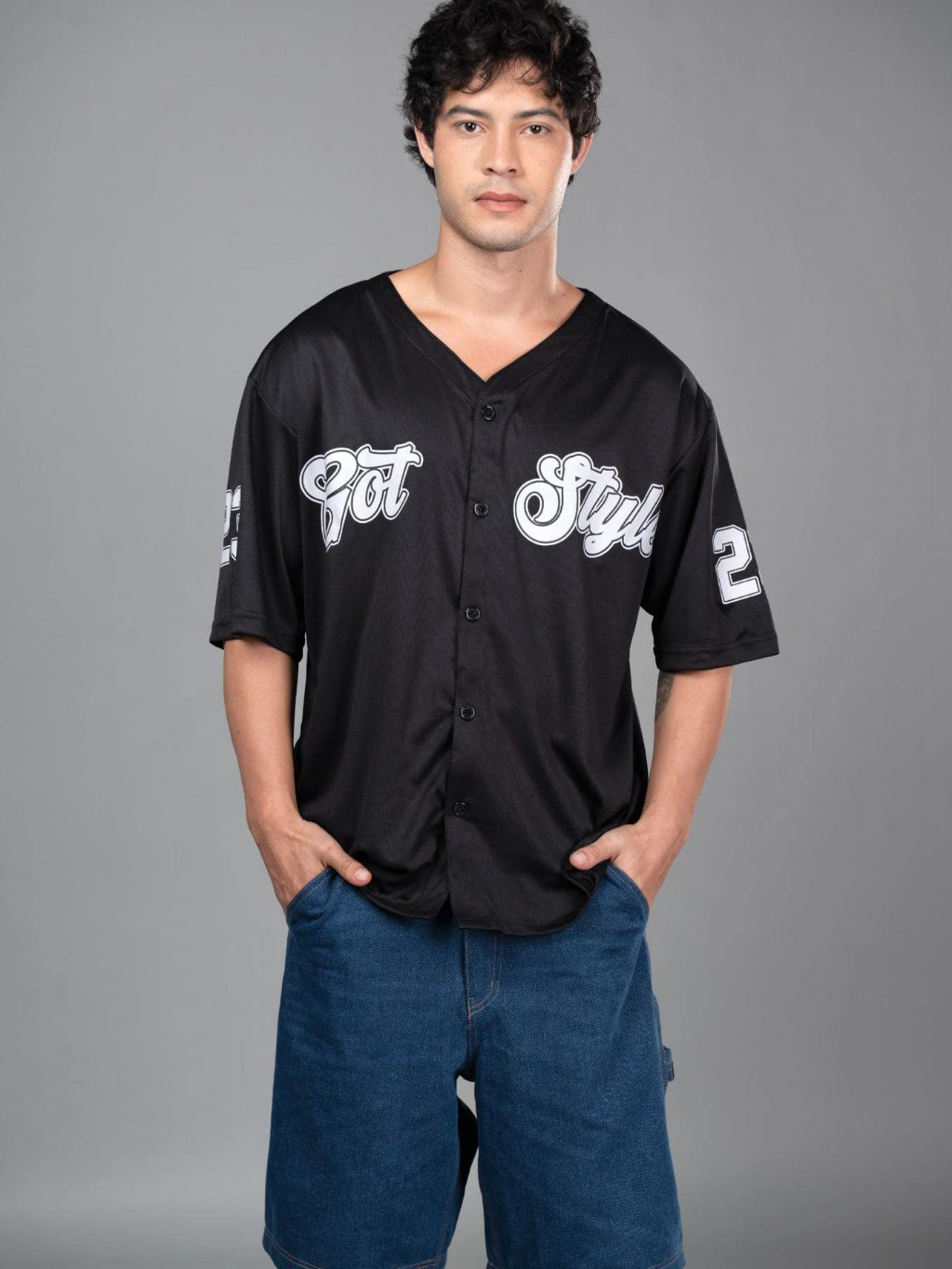 𝗚𝗢𝗧 𝗦𝗧𝗬𝗟𝗘 | Blokecore Collection | "23" Oversized Button Up Baseball ...