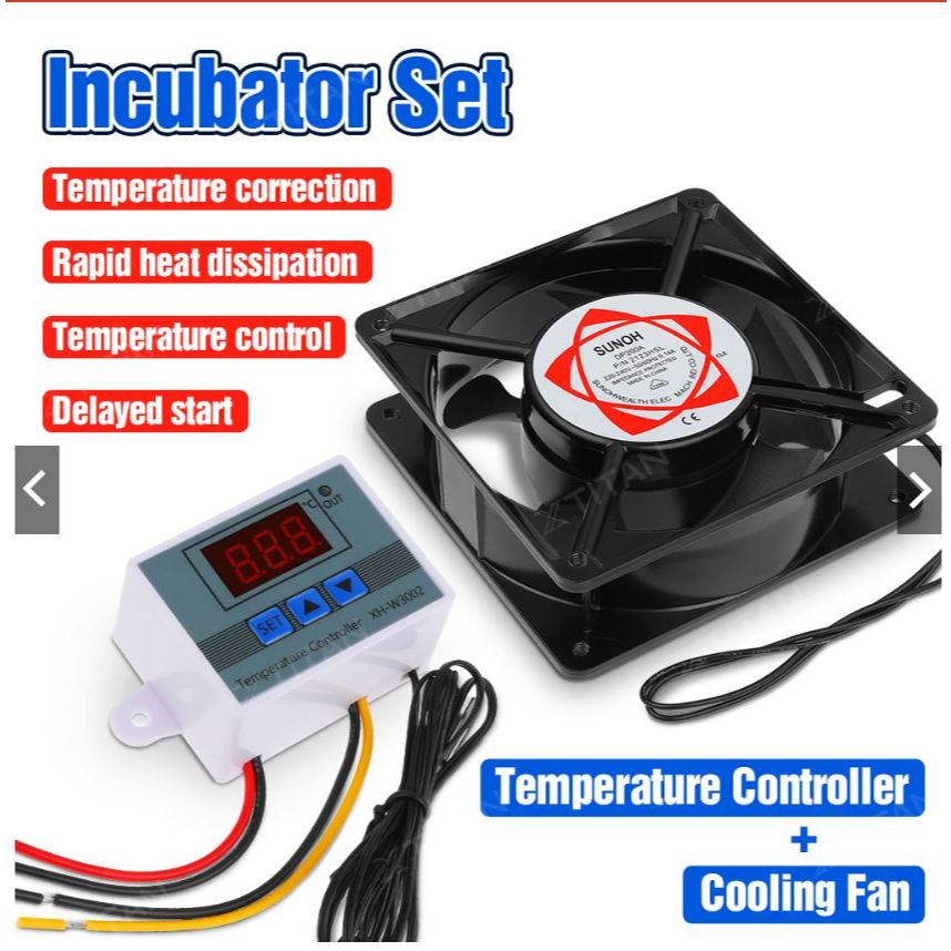 Incubator kit 220V incubator Bundle Thermostat fan Egg incubator kit XH ...