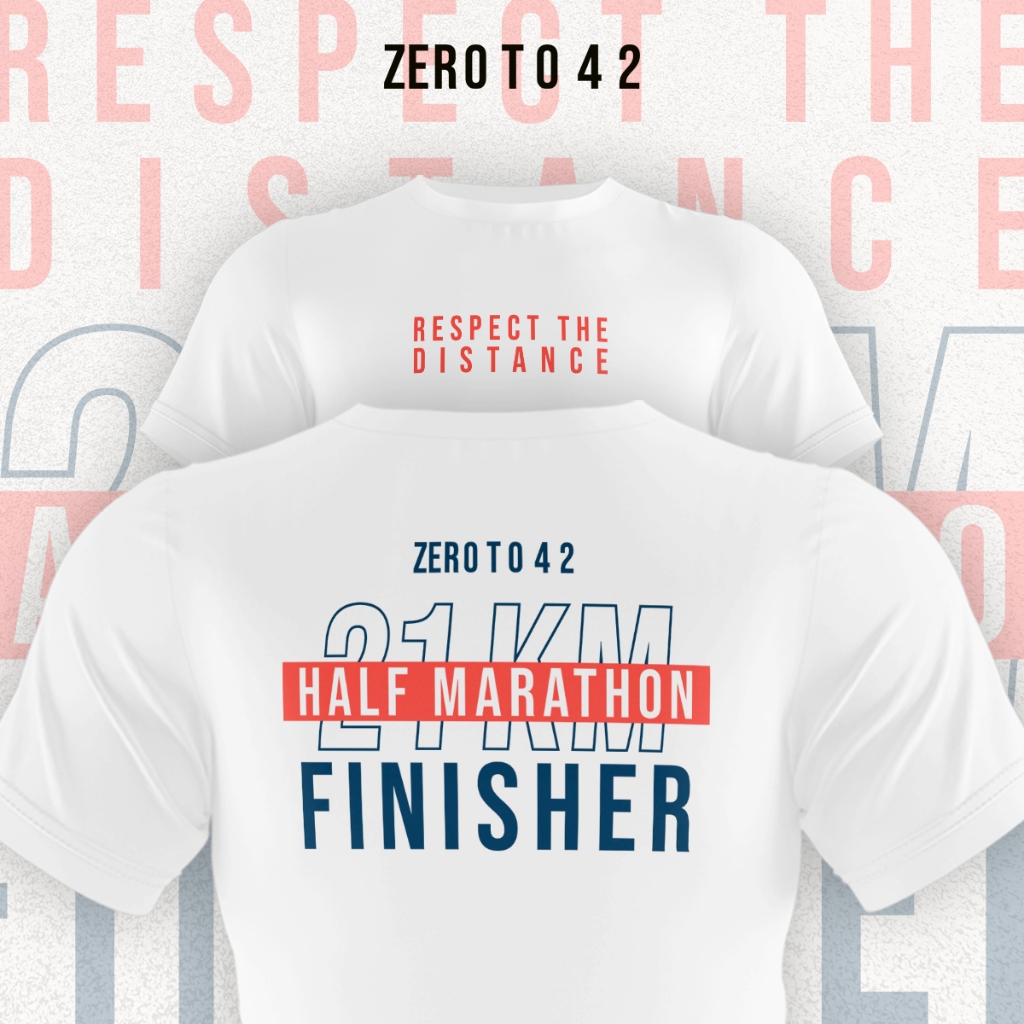 Zero To 42 - Half Marathon Finisher Premium Dri-Fit Running Shirt ...