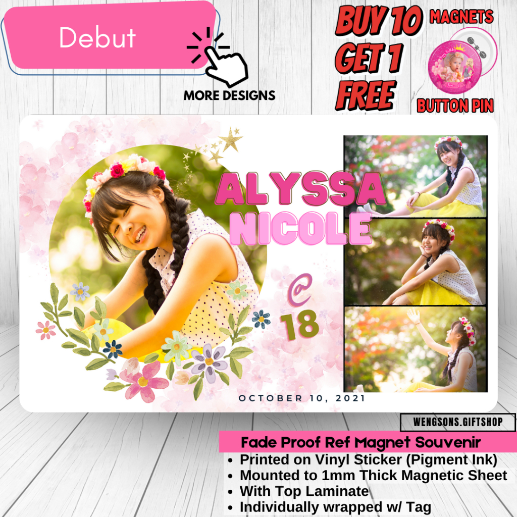 Debut Ref Magnet Souvenir ATM Size | Debut Giveaway | 18th Birthday ...