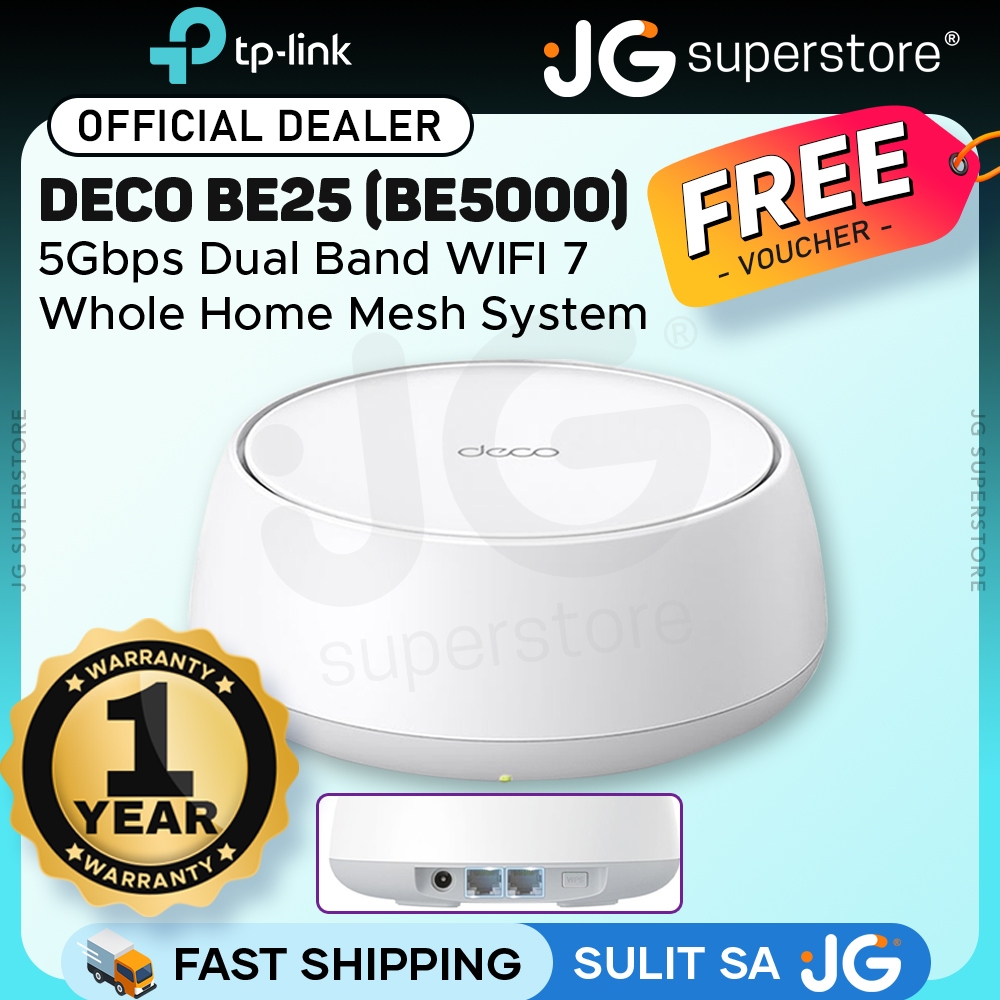 TP-Link Deco BE25 5Gbps (BE5000) WIFI 7 Home Mesh System with Dual Band ...