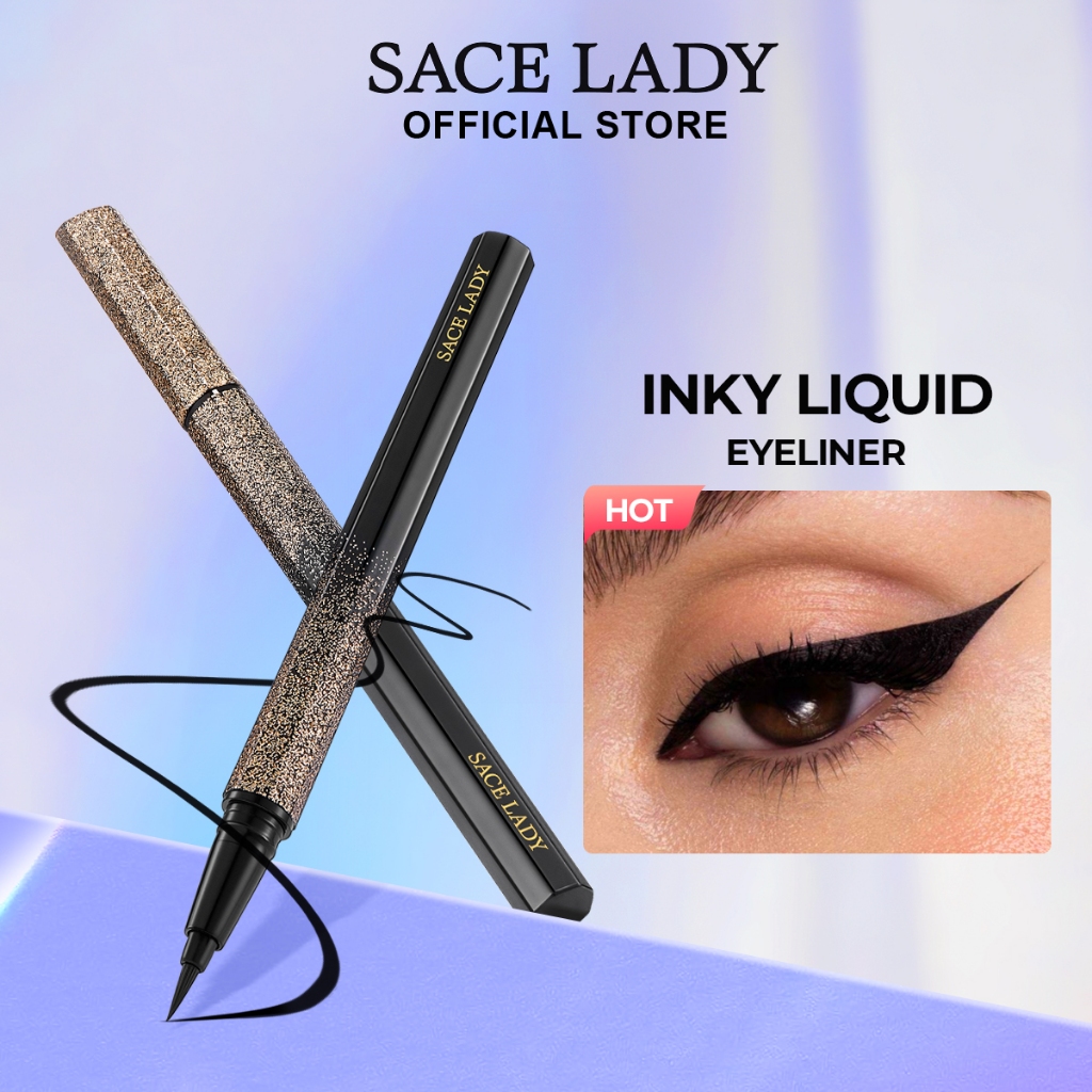 SACE LADY Lasting Eyeliner Smudgeproof Quickly Dry Smudge-proof Finish Waterproof Eyeliner ...