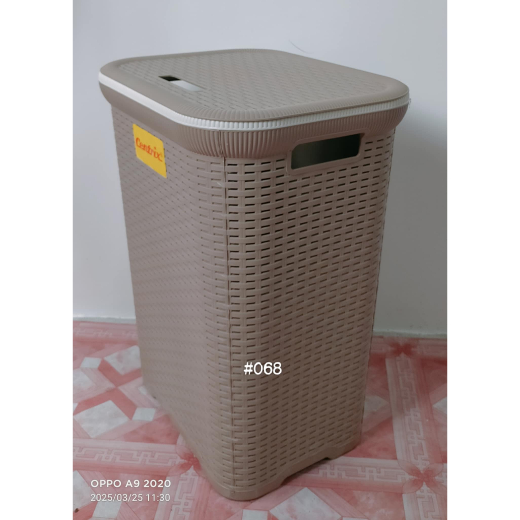 LAUNDRY BASKET CENTRIX RATTAN PLASTIC #068 (Mocha) | Shopee Philippines