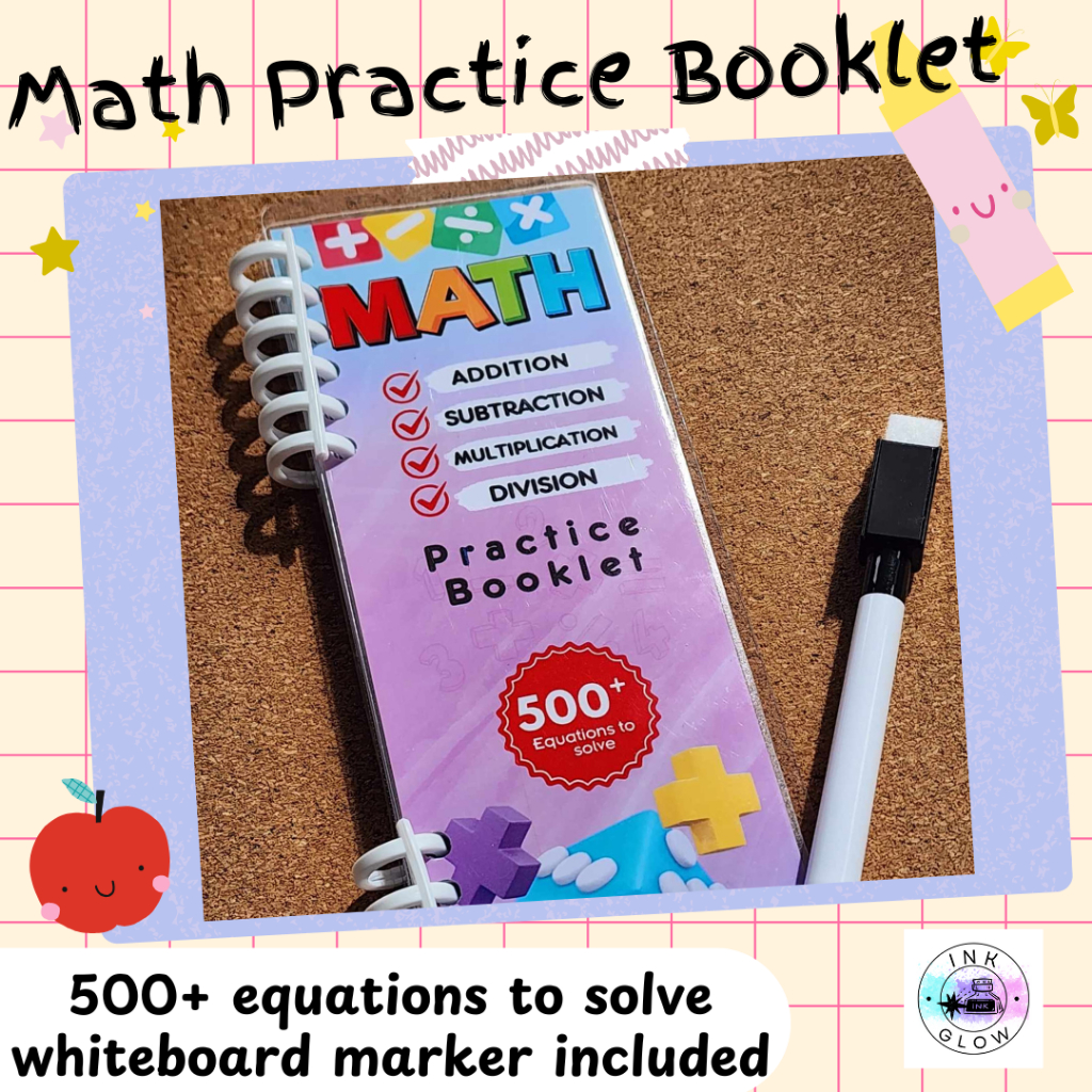 MATH BOOKLET PRACTICE BOOKLET WRITE AND WIPE ADDITION SUBTRACTION ...