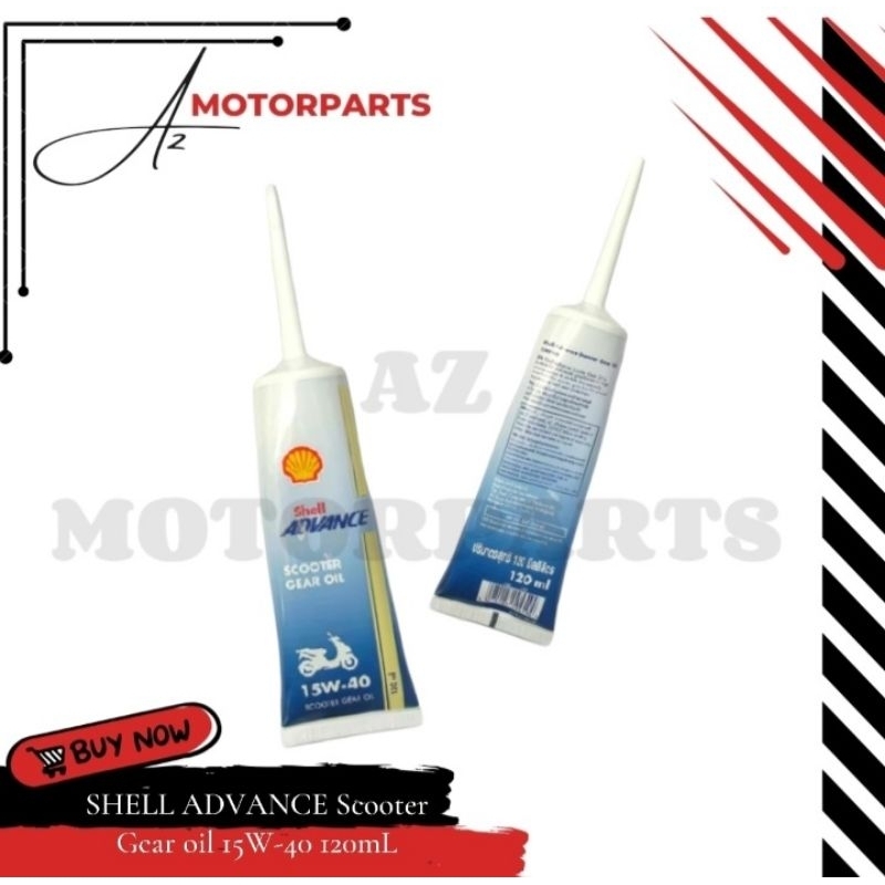 SHELL ADVANCE Scooter Gear oil 15W-40 120mL! | Shopee Philippines