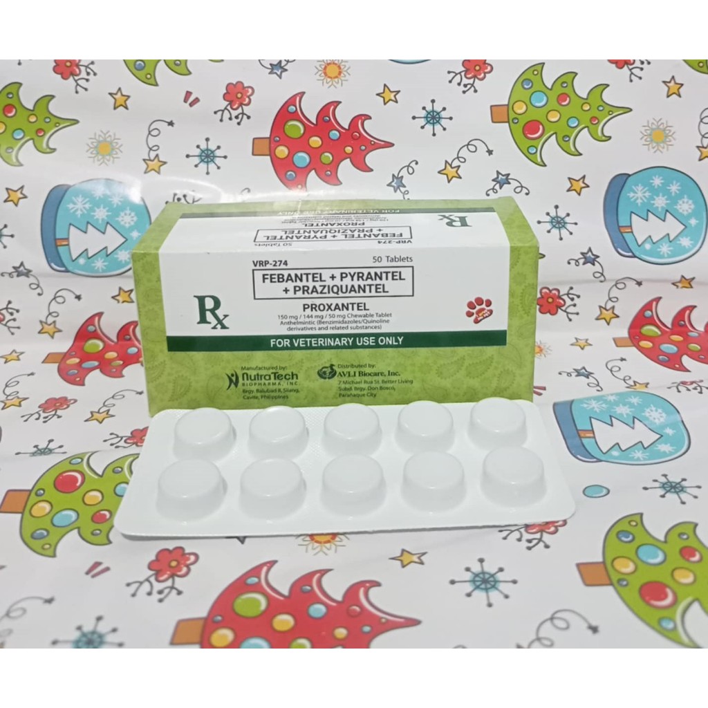FEBANTEL+PYRANTEL+PRAZIQUANTEL ( PROXANTEL ) 1PC TABLETS | Shopee ...