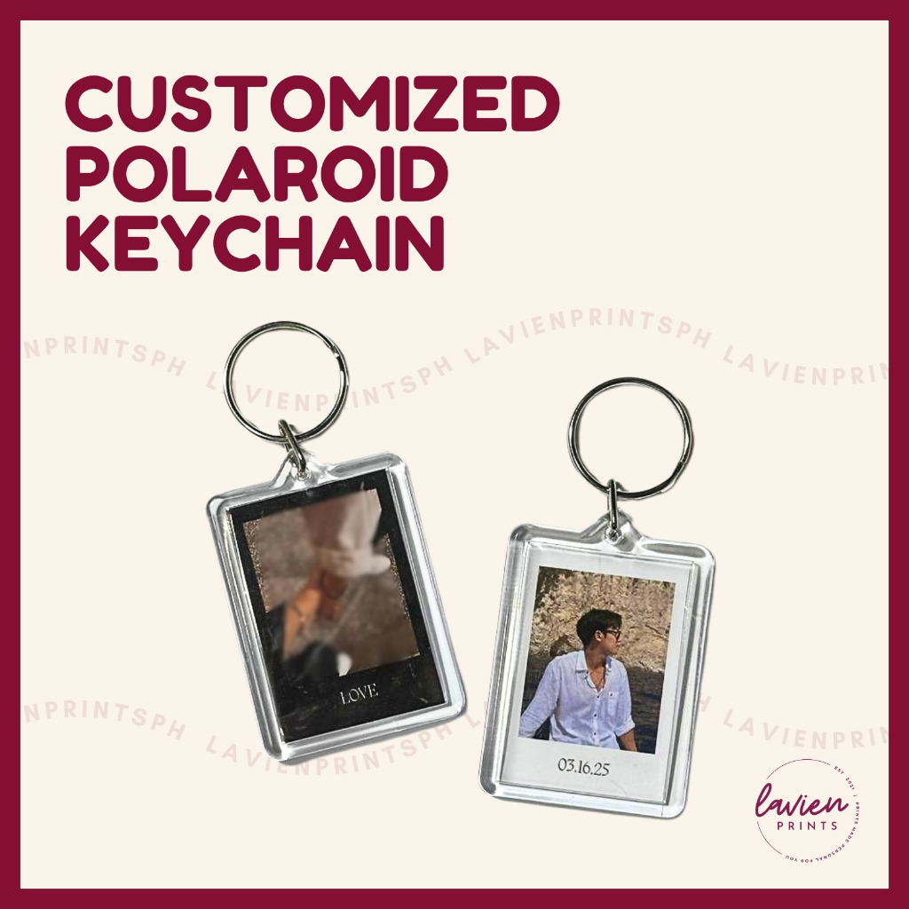 polaroid style customized keychain (souvenirs, gifts, giveaways, etc)ai ...