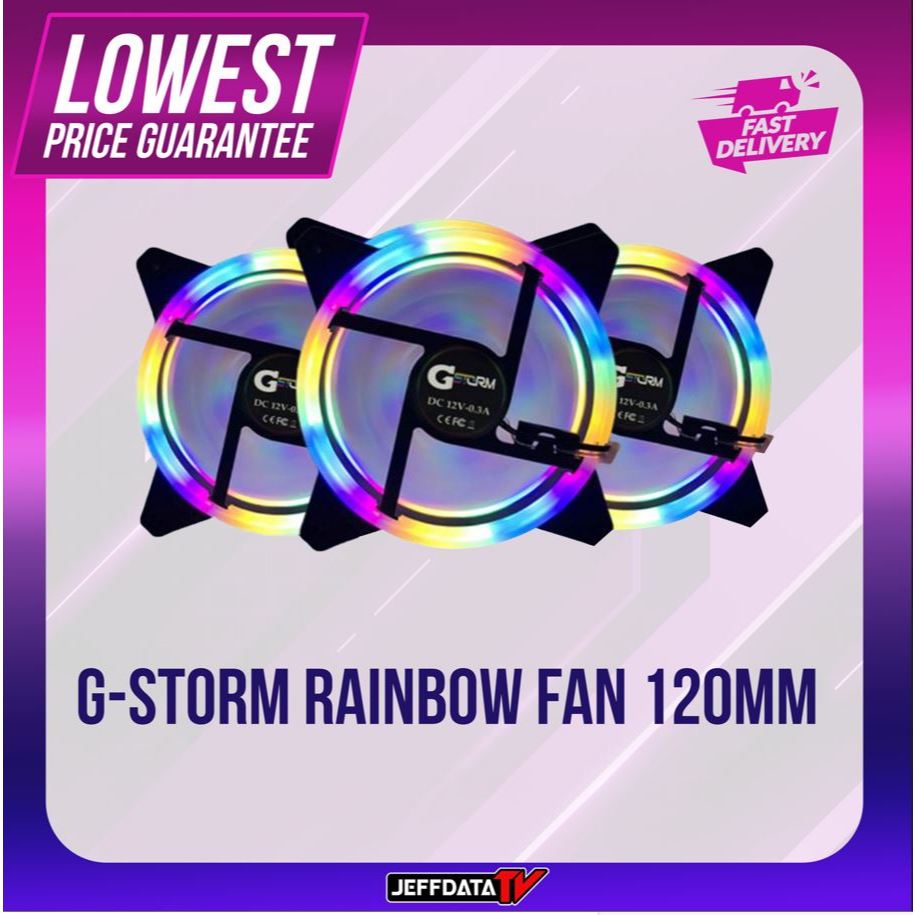 ACC GSTORM FAN FOR PC RAINBOW RGB 120MM FAN | Shopee Philippines