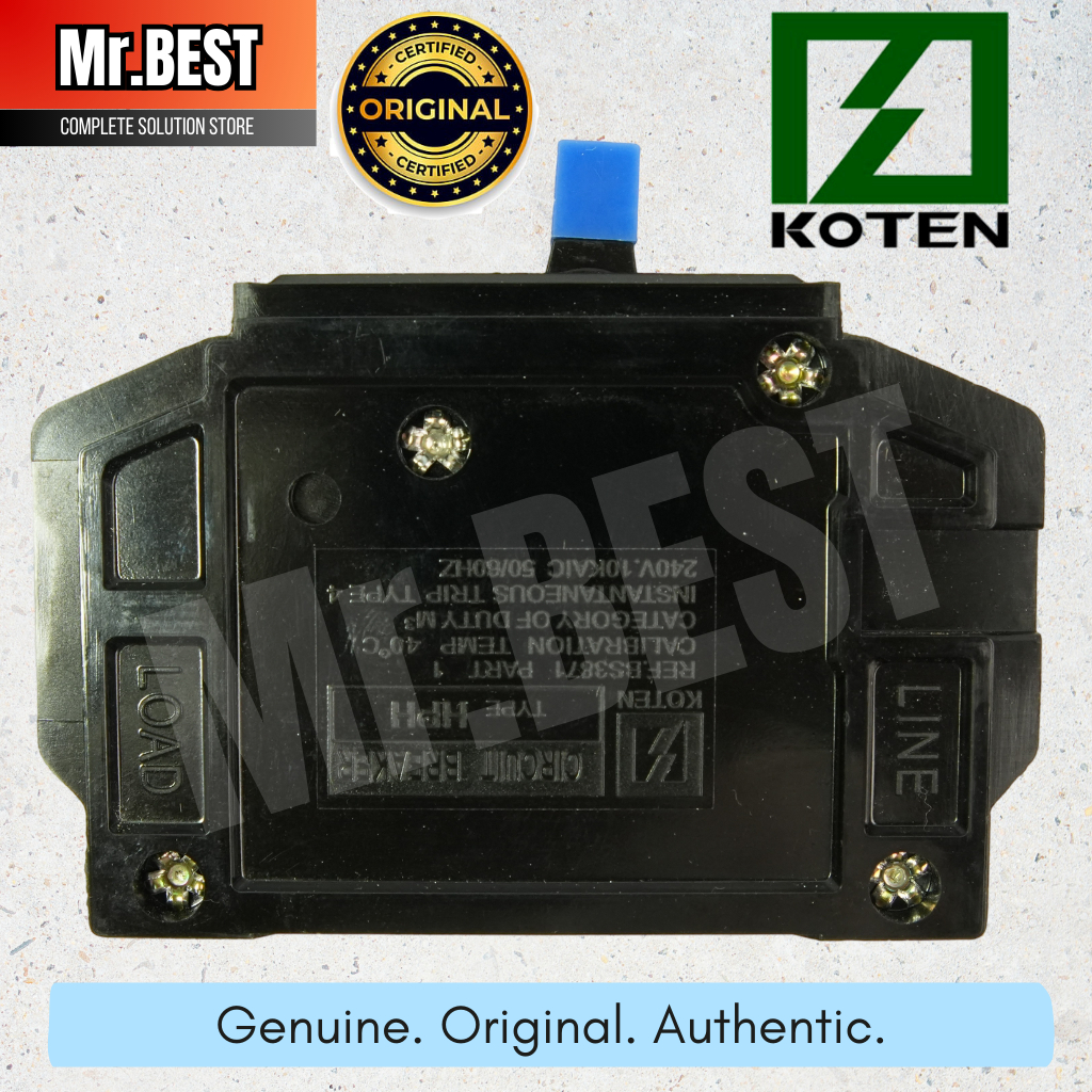 Original Koten Circuit Breaker Bolt-On & Plug-In Type 15, 20, 30, 40, 50, 60, 70, 100Amp 2pole ...