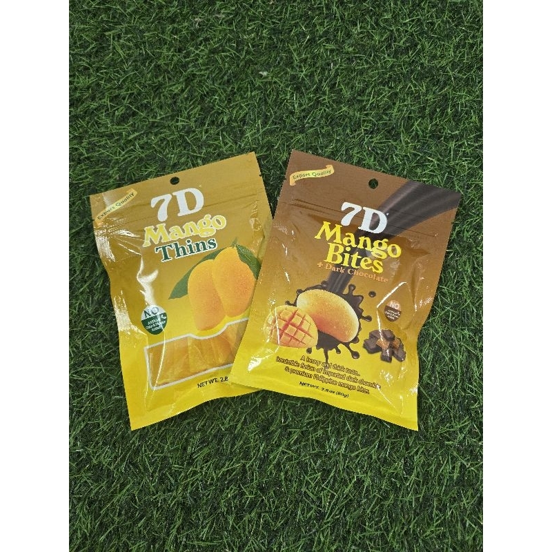 7D Dried Mango Thins and 7D Mango Bites + Dark Chocolate 80g(New ...