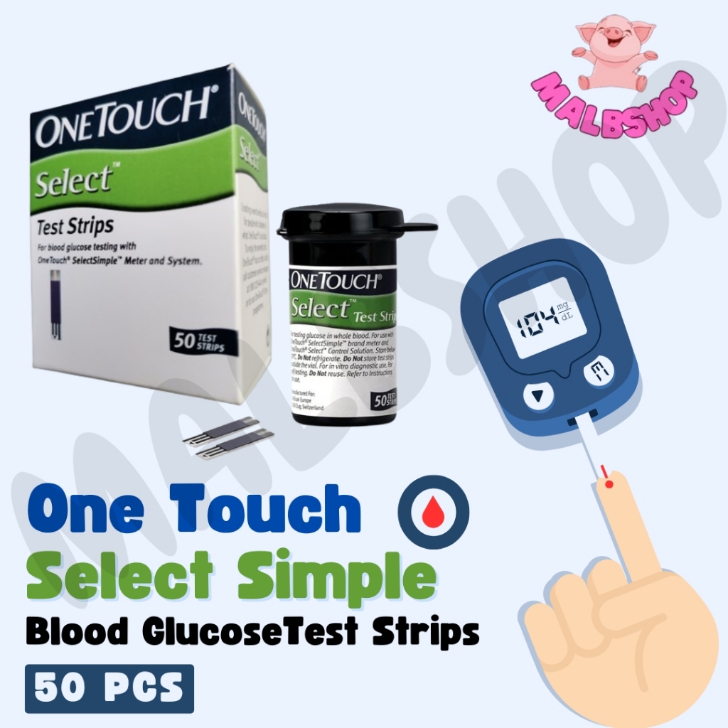One Touch Select Simple Strips Blood Glucose Test Strips 50pcs One ...