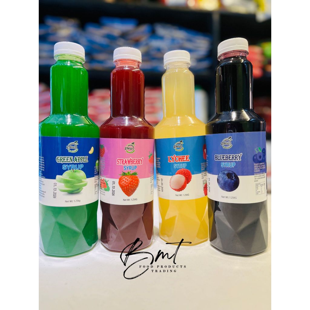ZNW FLAVORED SYRUP FOR MILKTEA & FRUIT TEA (1.25L) | Shopee Philippines