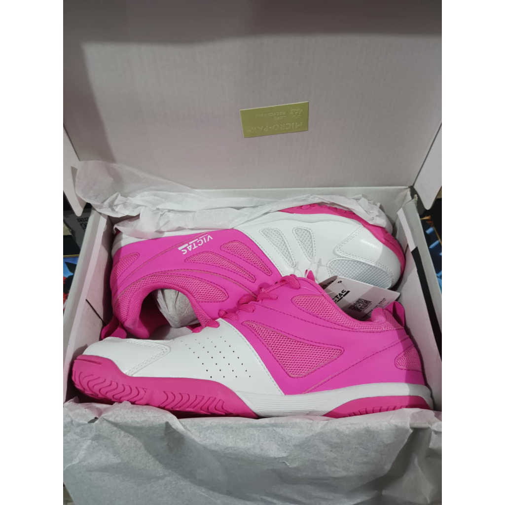Victas Leap VP VC622 White Pink Gumsole Table Tennis Shoes Original VC ...