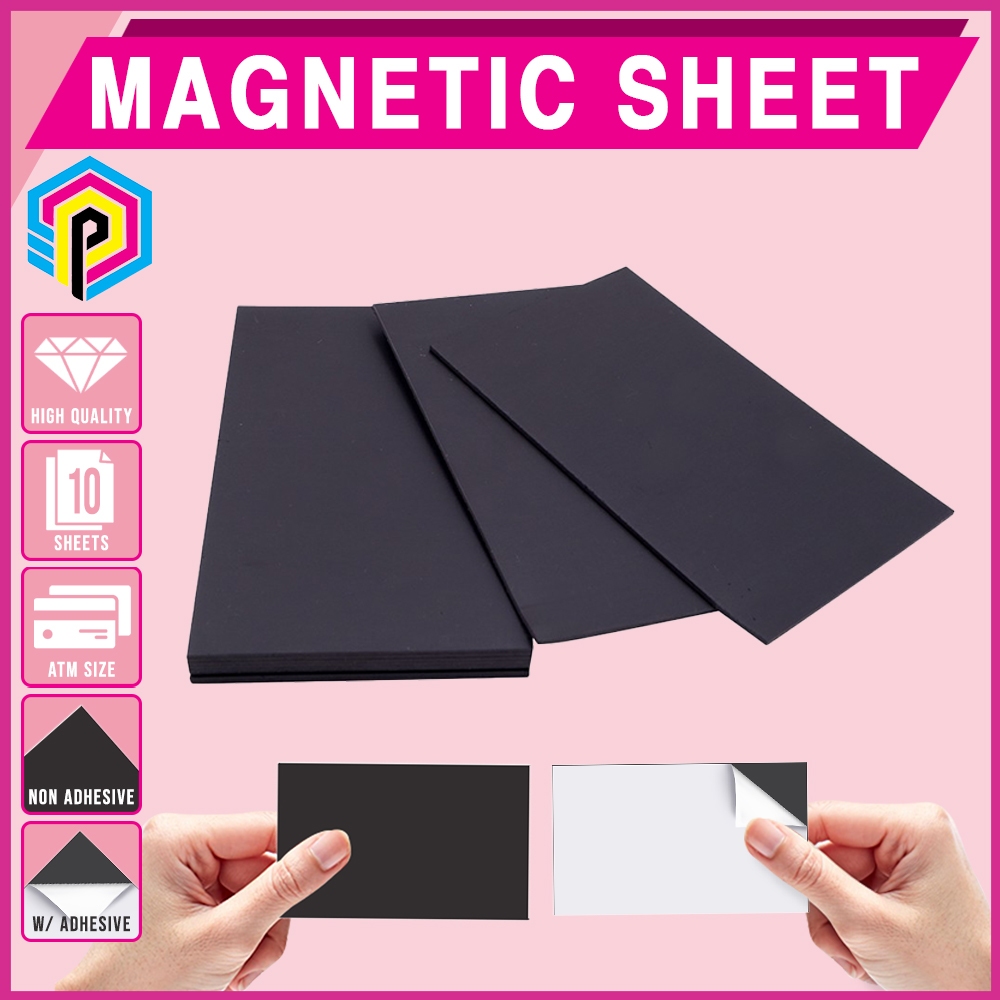 10pcs ATM Magnetic Sheet with Adhesive and Non-Adhesive for DIY Ref Magnet | Shopee Philippines