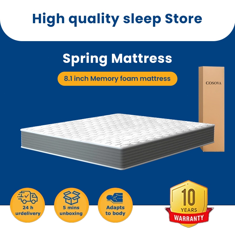 Cosova 8.1inch Double coil Spring mattress foam bed Single/Double/Queen ...