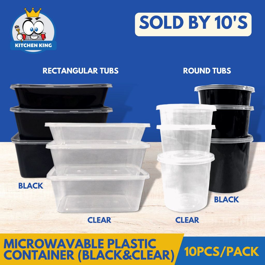 Microwaveable Plastic Container [Round | Square | Rectangle | Twin ...